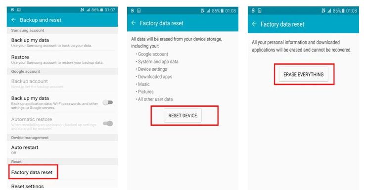 How to perform Factory Reset on Android smartphones – Citycom